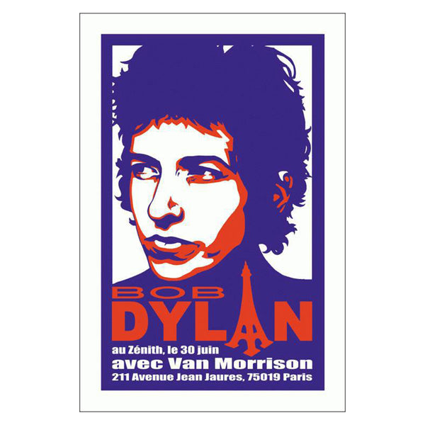 Affiche Bob Dylan (Concert de Paris 1998) - French Paper Art Club