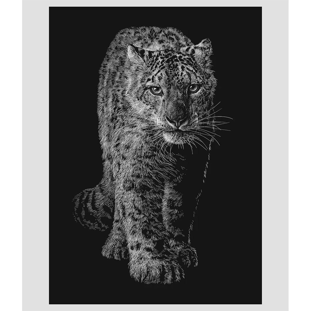Sérigraphie "Snow Leopard" gravure d'art de l'artiste Phillip Janta ...