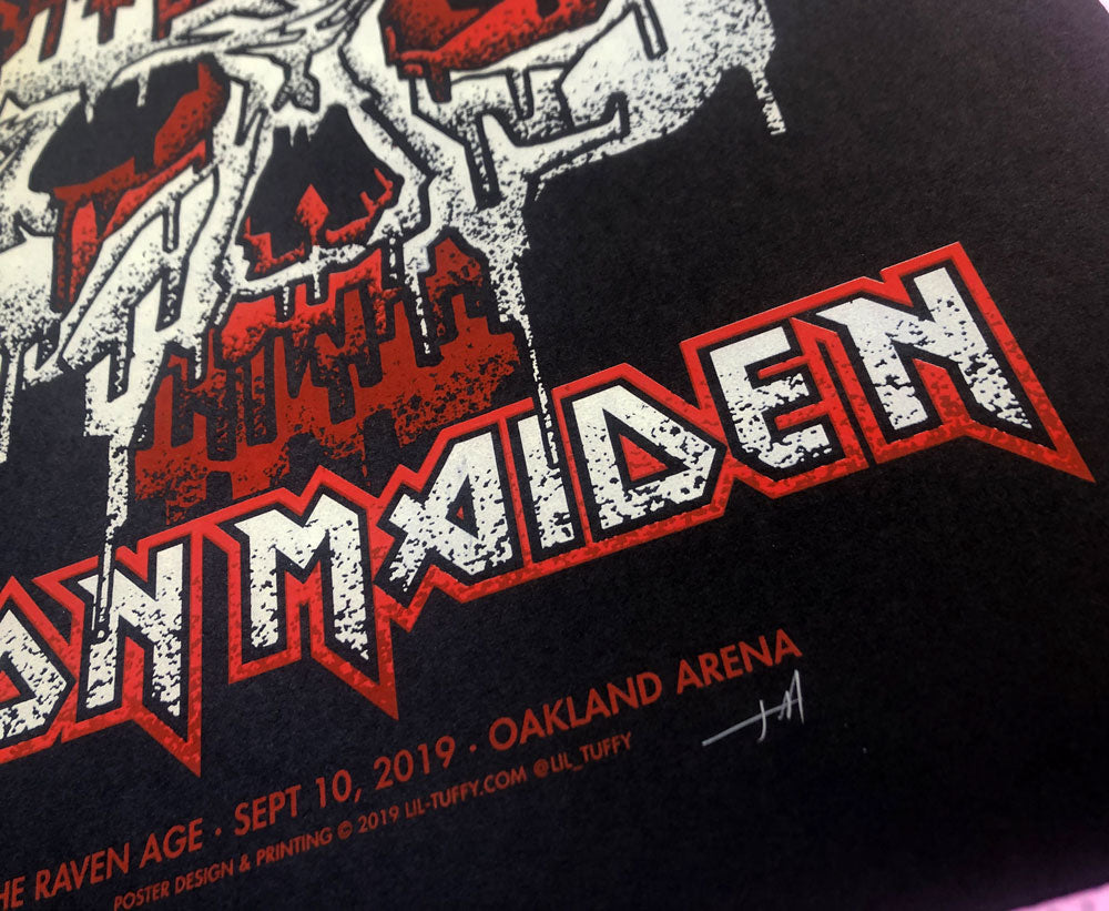Sérigraphie de Iron Maiden (Oakland 2019) par Lil Tuffy - French Paper ...
