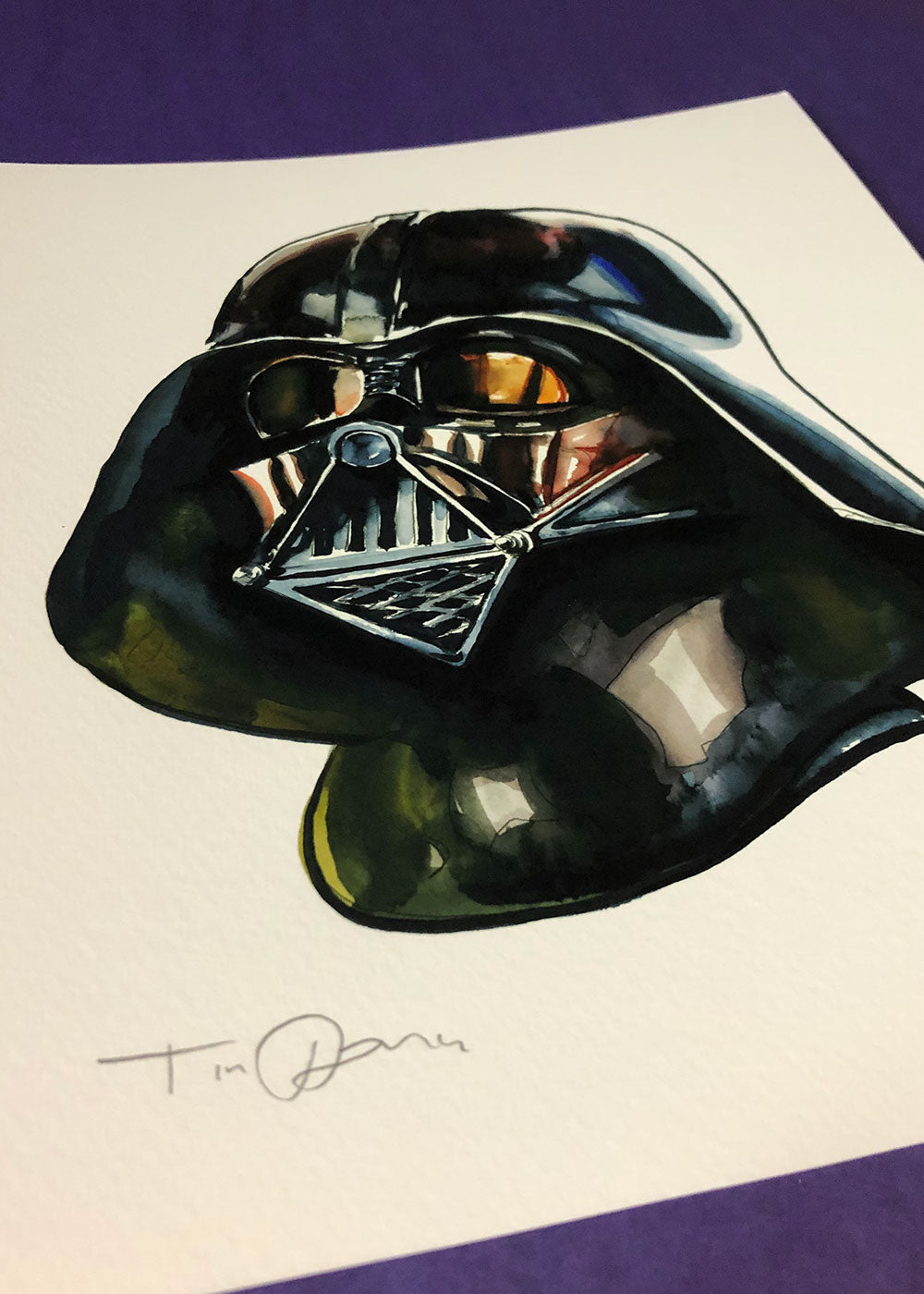 Bad Dad peinture aquarelle par Tim Doyle - French Paper Art Club