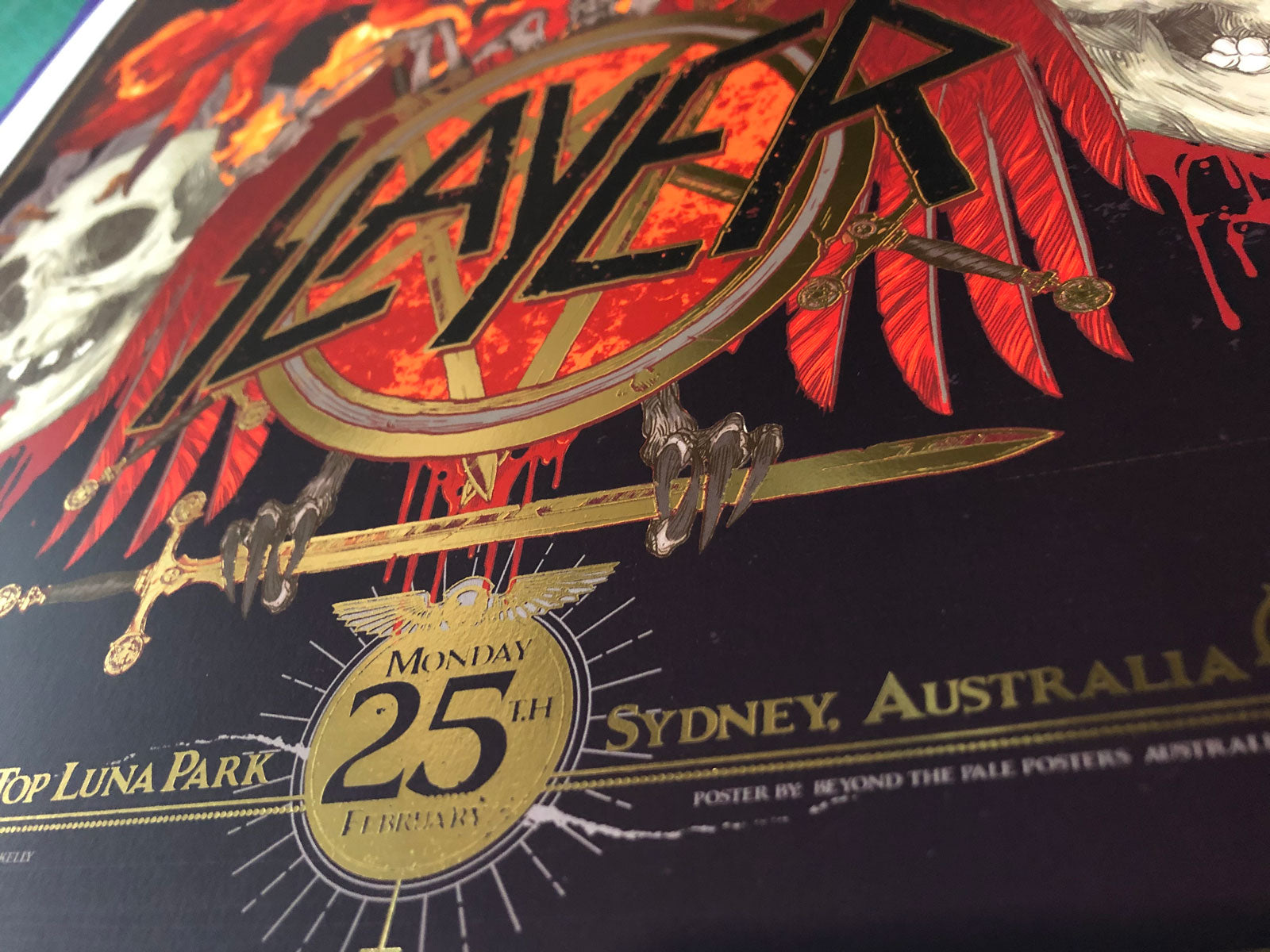 Slayer, affiche officielle Tour 2013 (Sydney) par l'artiste Vance Kelly ...